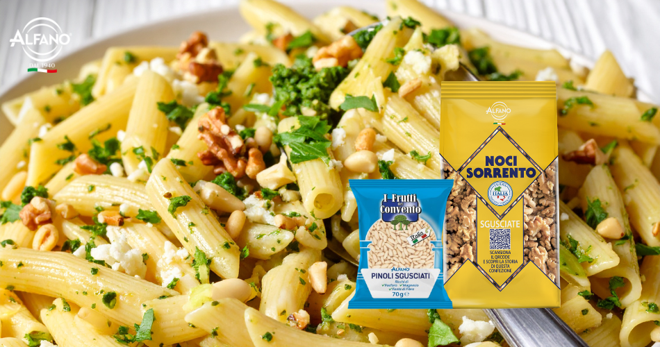 Sedanini con pesto di cavolfiore, pinoli e noci Sorrento: un primo ...